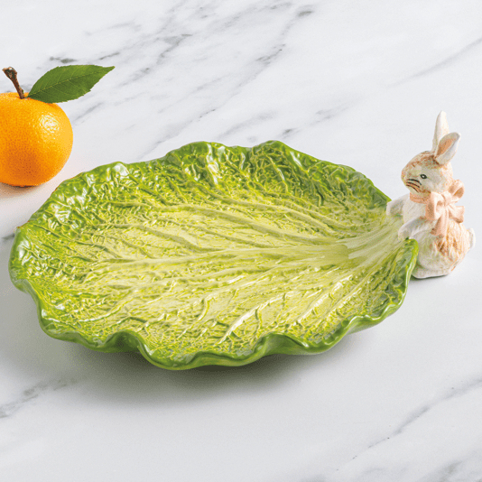 Small Bunny Cabbage Platter - My Secret Garden