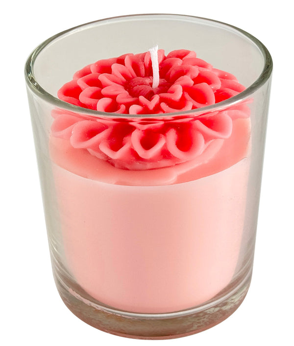 Pink Flower Market Art Candle - My Secret Garden