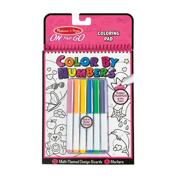 On The Go Color By Numbers Coloring Pad - My Secret Garden