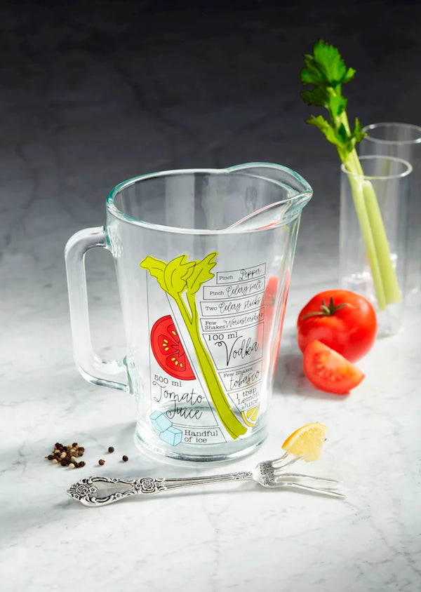 Clear Glass Bloody Mary Pitcher - My Secret Garden