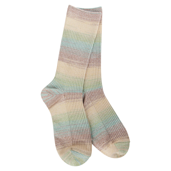 Weekend Rib Light Crew Socks- Blue Raspberry - My Secret Garden
