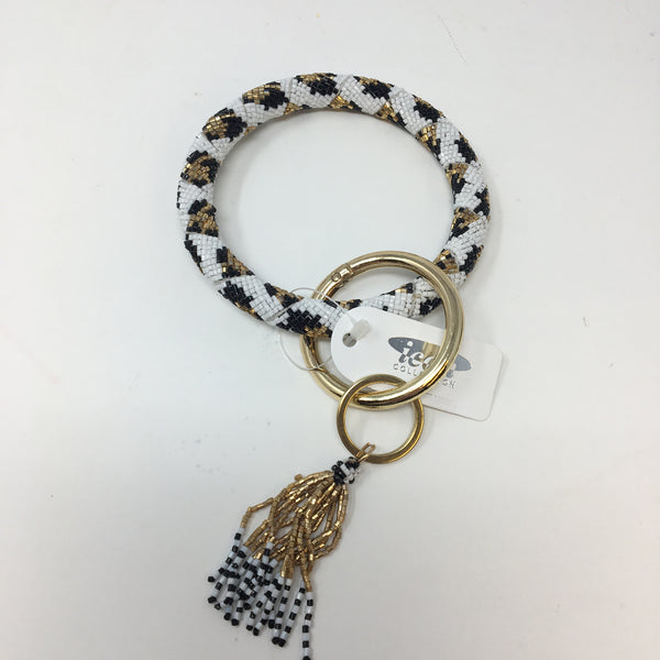 Seed Bead Key Ring - My Secret Garden