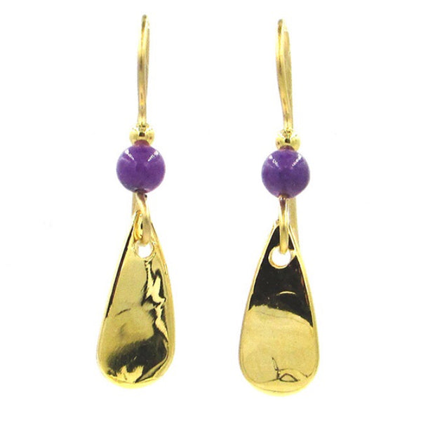 Baby Teardrop w/ Top Bead Earrings - My Secret Garden